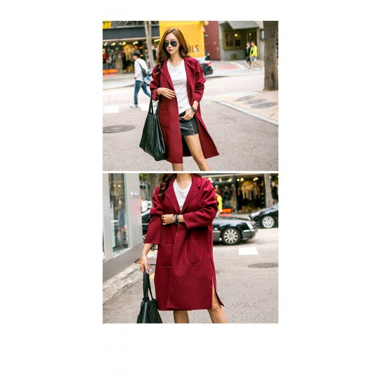 Te1528gjwl New Style Korean Fashion Temperament Joker Two Sided Wool Coat